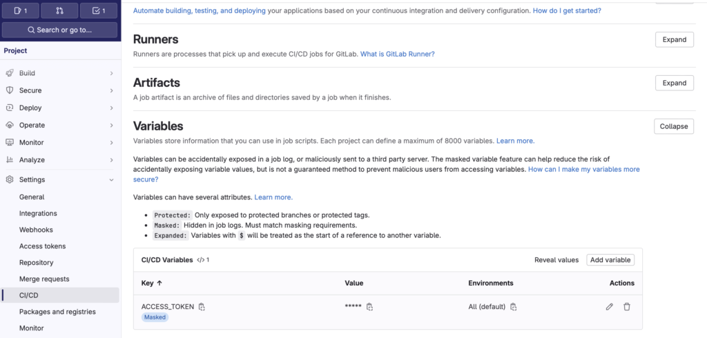 Gitlab CI/CDでrepositoryにpushする方法 · hirohirolab